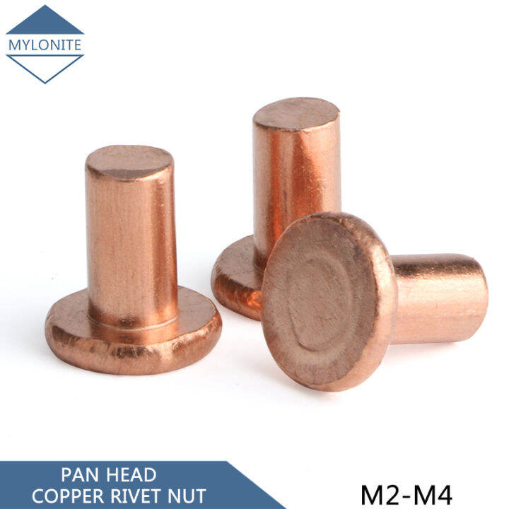 Brass Flat Head Rivet M1.5 M2 M2.5 M3 M4 Copper Solid Rivets Fasteners ...