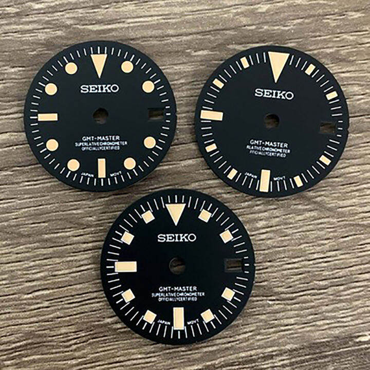 29mm Vintage Watch Dial Green Luminous Gmt Dial Watch Modification