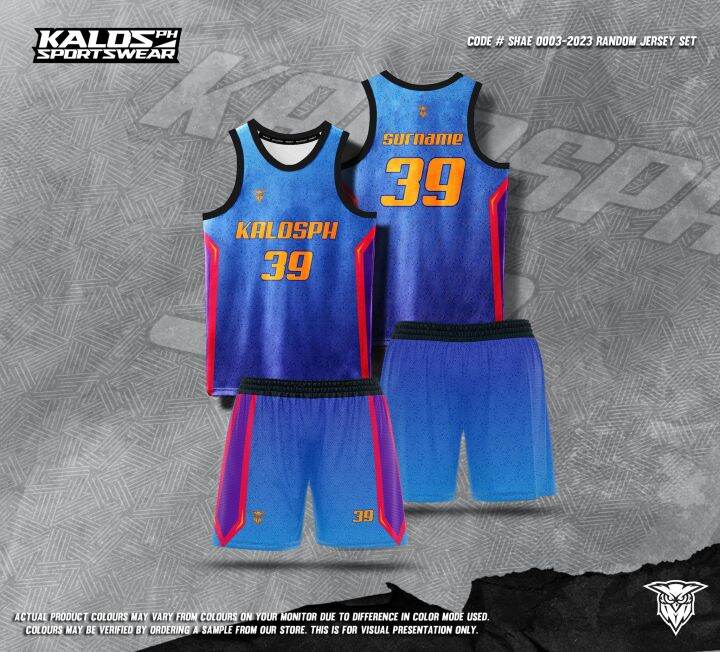 KALOSph BASKETBALL JERSEY SET CODE # SHAE 0003-2023 RANDOM JERSEY SET ...