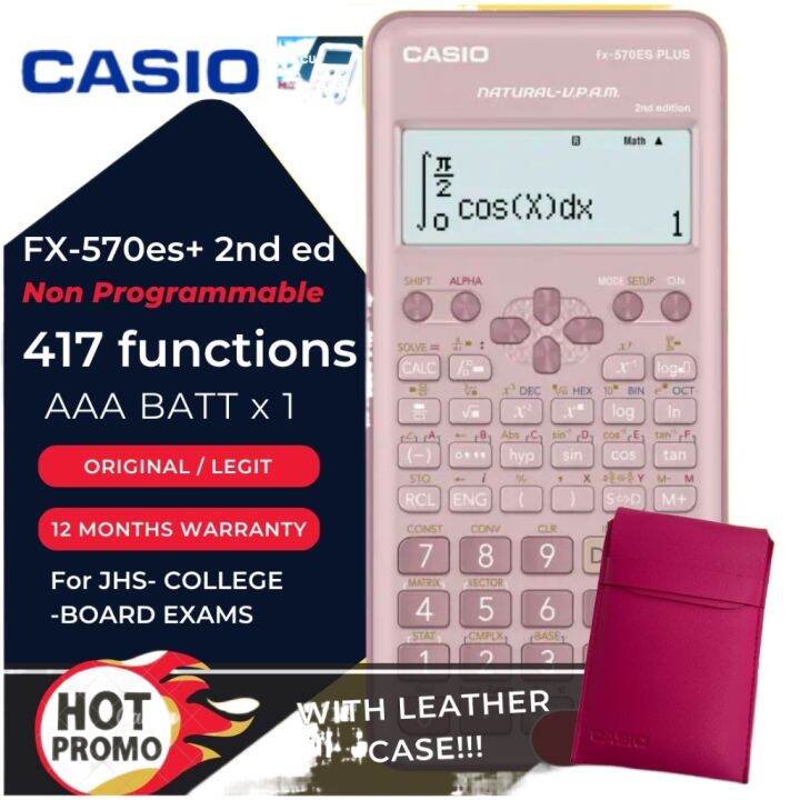 CASIO FX570ES PLUS 2ND EDITION SCIENTIFIC CALCULATOR ORIG WT 1 YR ...