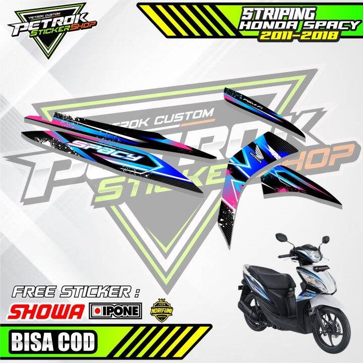 STRIPING VARIASI HONDA SPACY 2011-2018 / STICKER HONDA SPACY | Lazada ...