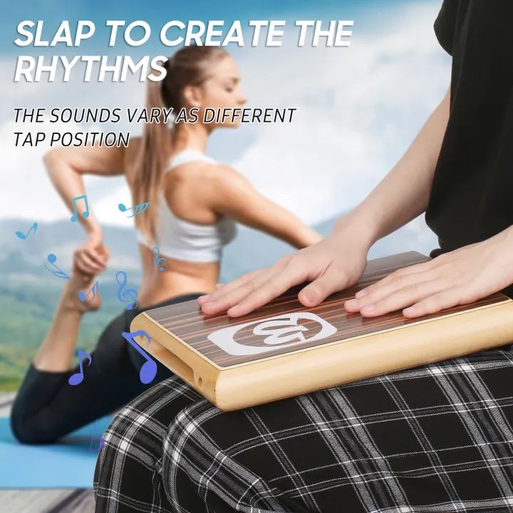 Walter Compact Travel Cajon Box Drum Flat Hand Drum Percussion Instrument with Adjustable ...