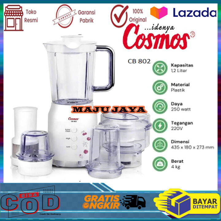Blender Cosmos Blenz Komplit 4 IN 1 Kapasitas 1.2 Liter Plastik CB 802 ...