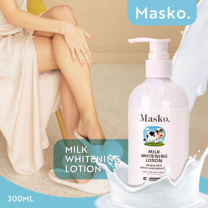 Masko. Milk Body, Hand & Face, Deeply Moisturizing, Soothing and Whitening Body Lotion 300ml ...