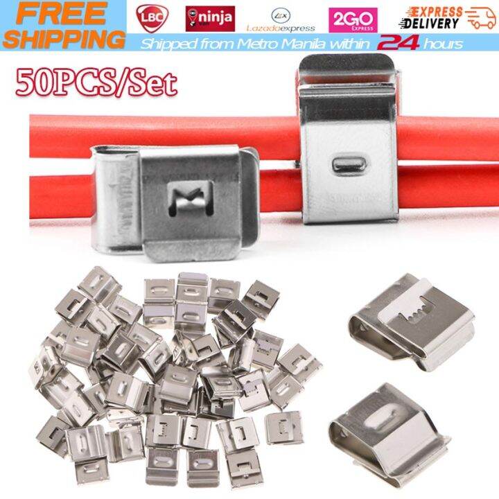 【Local Warehouse】50PCS Solar Panel Cable Clips Stainless Steel PV Wire ...