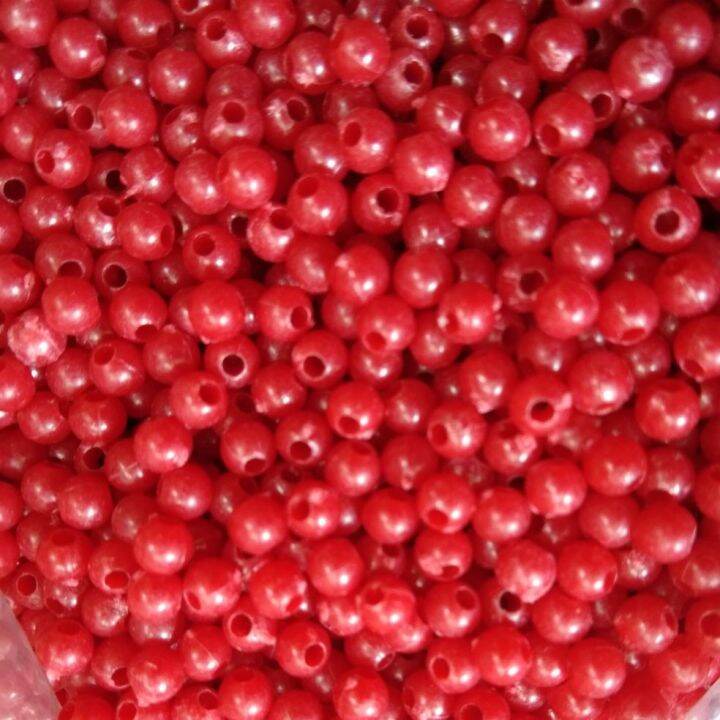 mutiara sintesis UK 4mm warna merah 30 grm | Lazada Indonesia
