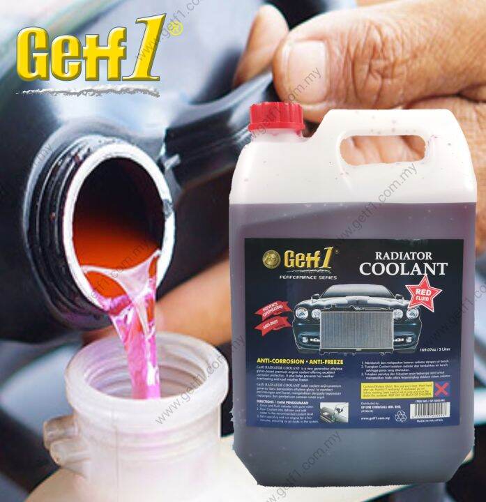 GETF1 Red Color Radiator Coolant - 5L anti rust engine cooler ...