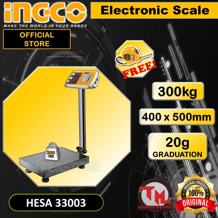 INGCO Scale Electronic Scale 300kg HESA33003 • Tm ss | Lazada PH