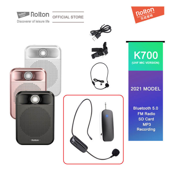 Rolton K700 Voice Amplifier Speaker with UHF Wireless Headset ...