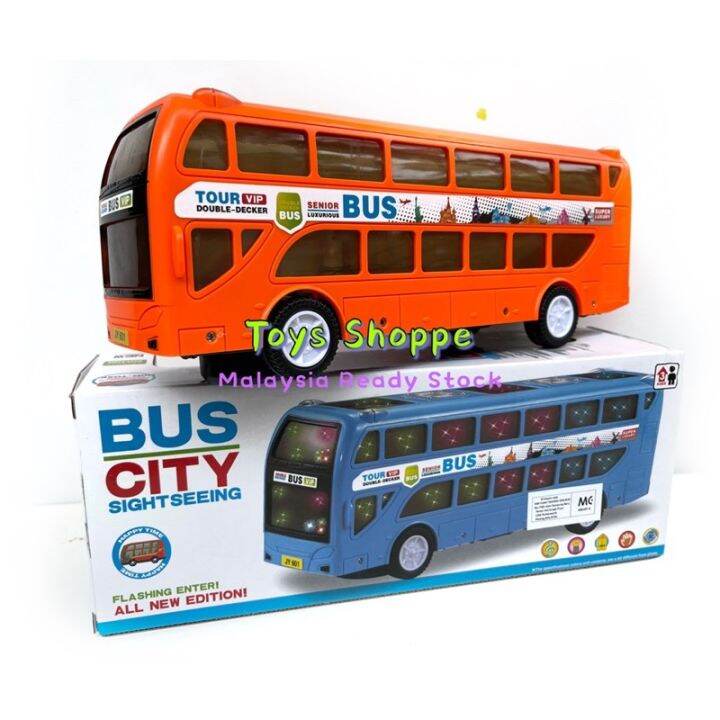 City Bus with Sound And LED Light Battery Model Children's Toys City ...