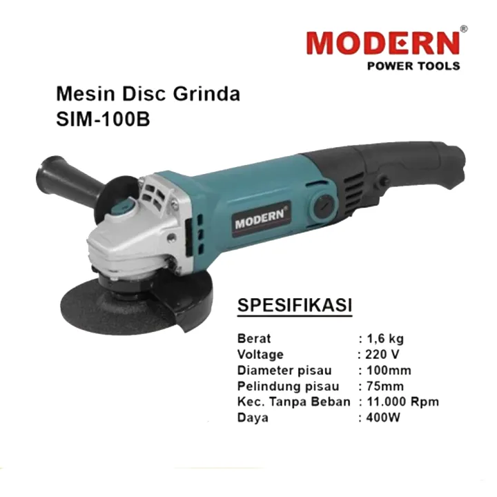 MODERN Mesin Gurinda Gerinda Tangan 4 Inch Poles Potong 5 Inchi Grenda ...