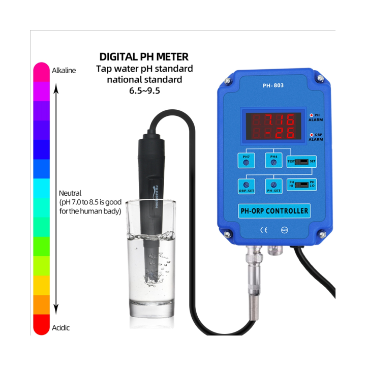 Digital 2&1 PH ORP Monitor Digital PH Monitor Plastic for Aquarium Hydroponics Plant Pool Spa W ...