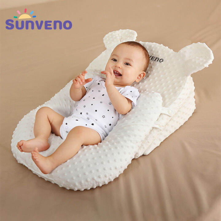 SUNVENO Portable Baby Anti-spill Milk Pillow, Newborn Baby Feeding ...