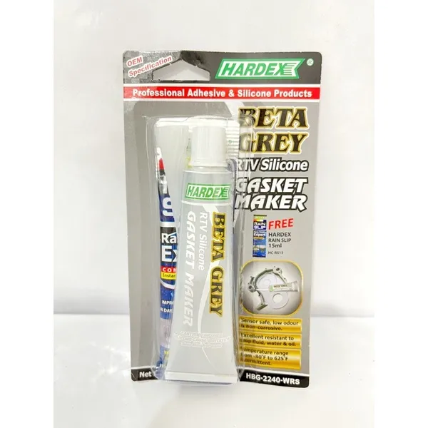 Hardex Beta Grey RTV Silicone Gasket Maker with free rain slip 40g ...