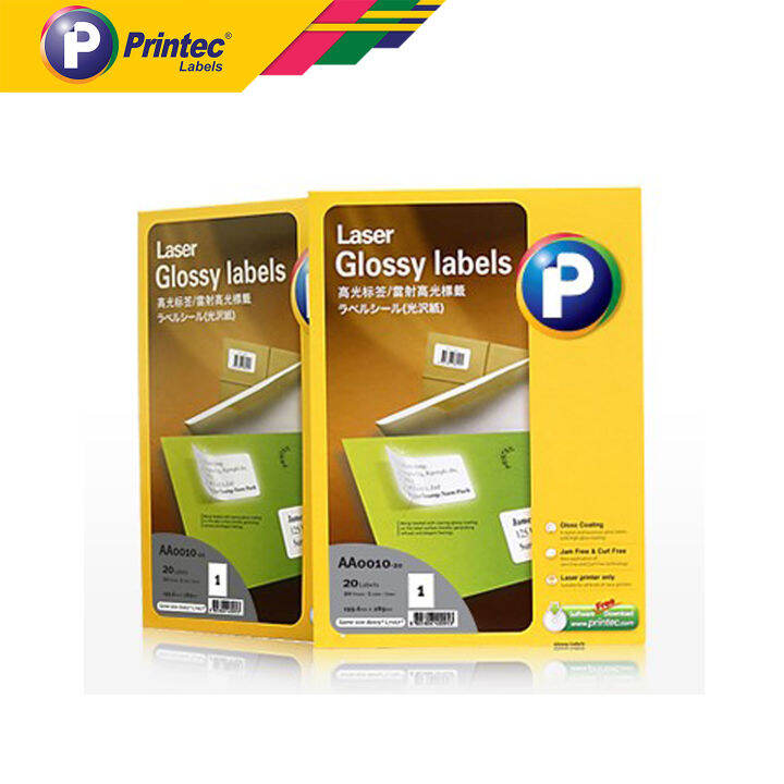 Printec Glossy Labels, 20's | Lazada PH
