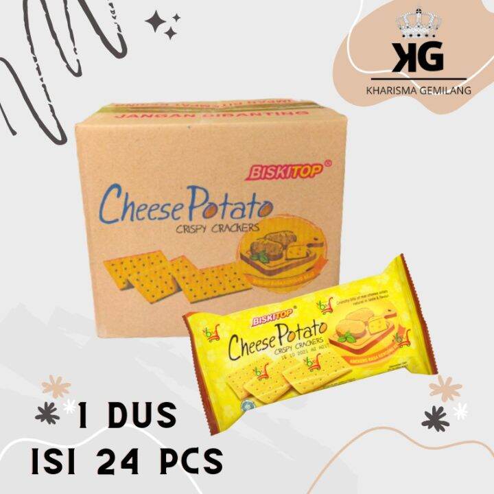 BISKITOP - (1 Dus) CHEESE POTATO 50g Biskuit Kue Kering Anak Dewasa ...