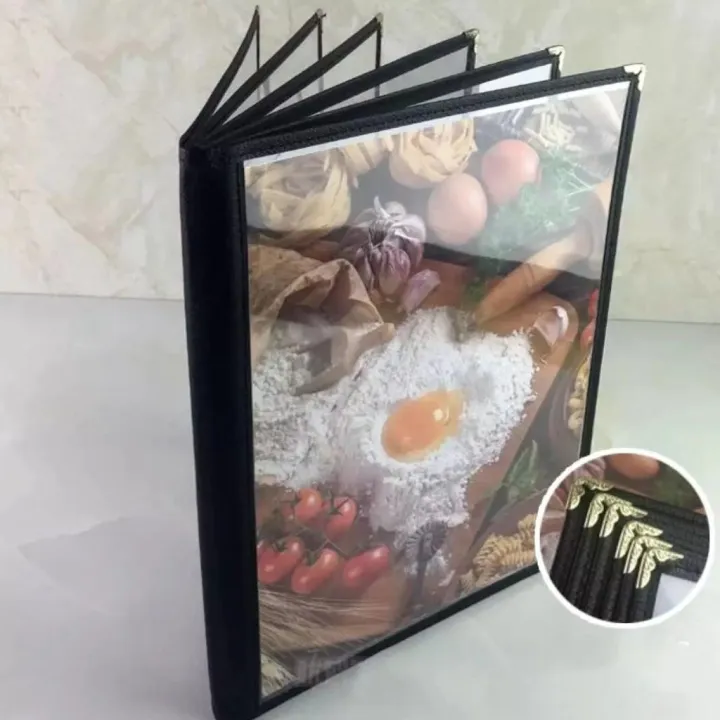 Transparent Cover Menu book Menu holder Menu stand Menu board with 1/2 ...