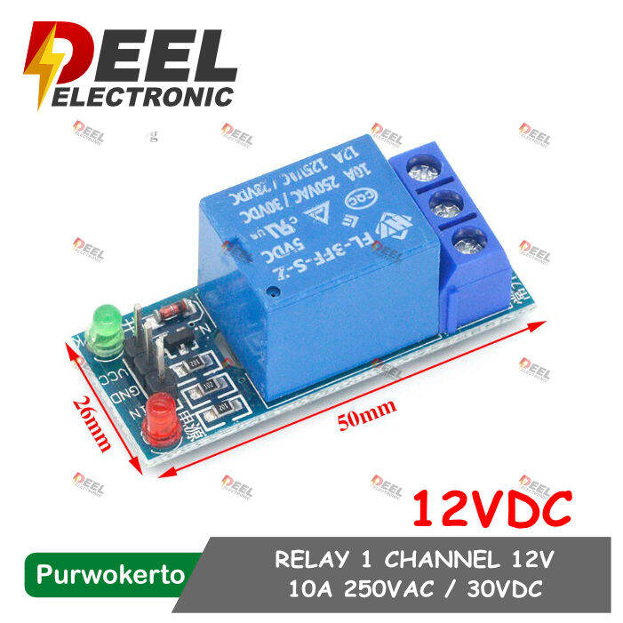 RELAY 1 CHANNEL 12VDC OUTPUT 10A 250VAC / 30VDC LOW LEVEL TRIGGER ...