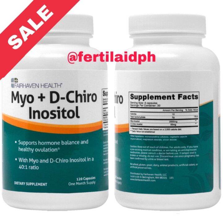 Fairhaven Health Myo + D-Chiro Inositol, Duo Fertility Support, Hormone ...