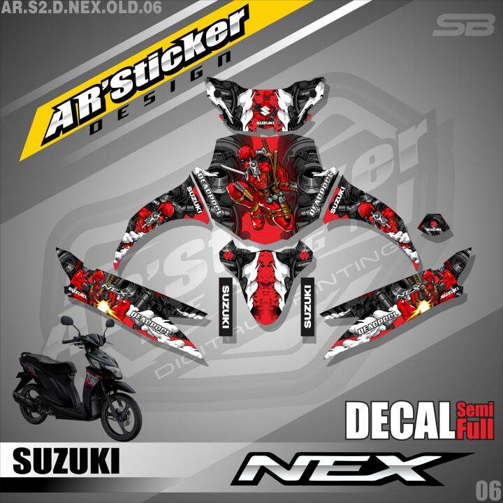 Sticker Decal NEX OLD - Stiker Dekal Motor Suzuki NEX 1 Lama Full Body ...