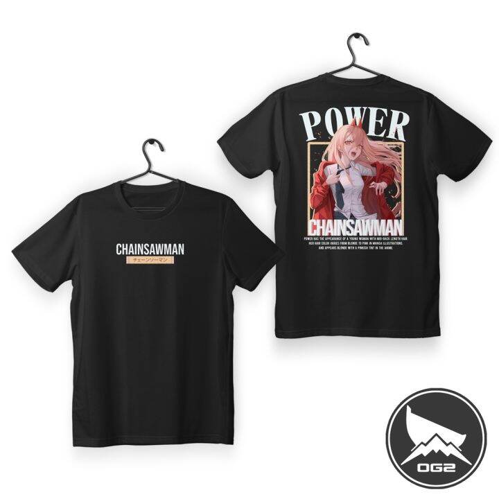 kaos anime power waifu chainsaw man demon hunter A247 baju OG2 | Lazada ...
