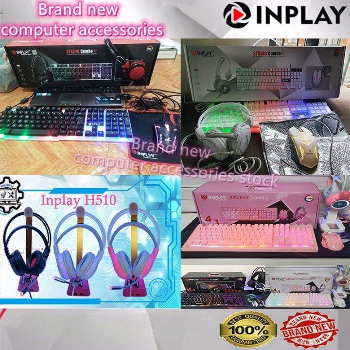 Inplay STX540 Gaming Keyboard Mouse Set LED Rainbow RGB Backlight Game ...