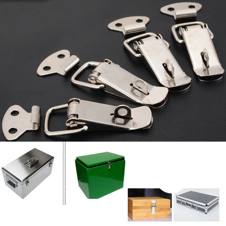 4PCS Catch ### Spring Loaded Toggle Lock Buckle Latch with Padlock Hole ...