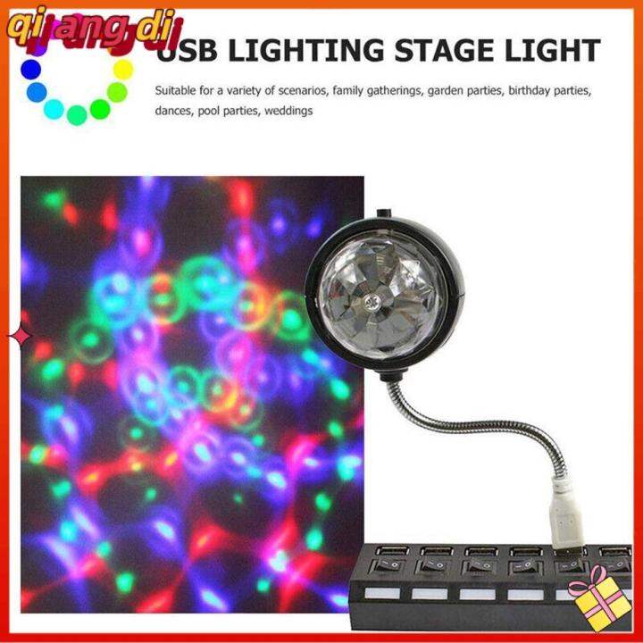 QIANGDI Projector Disco Projector Projector USB LED Colorful Rotating ...