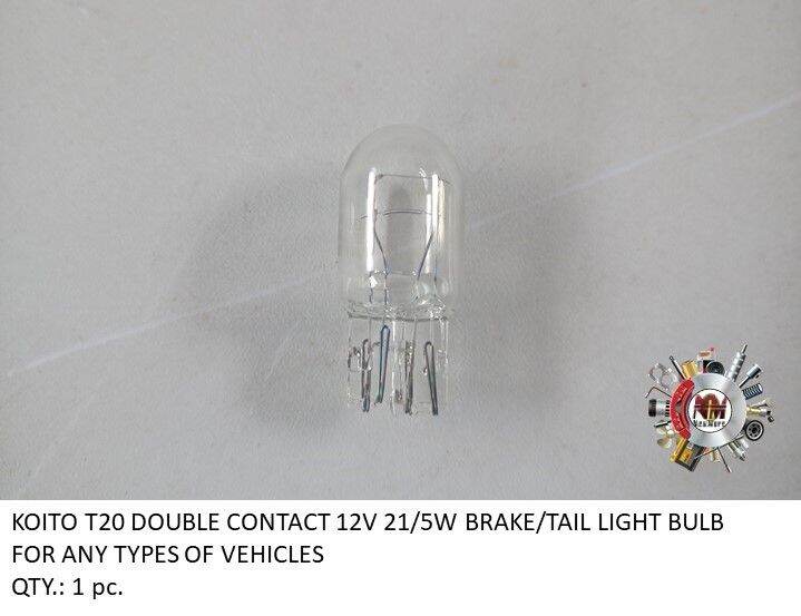 KOITO T20 DOUBLE CONTACT PIN BULB 12V/ 21/5W BRAKE TAIL LIGHT | Lazada PH