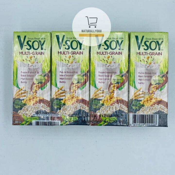 Vsoy Soy Milk Multigrain (4x200ml) V-Soy Soya Milk | Lazada Indonesia