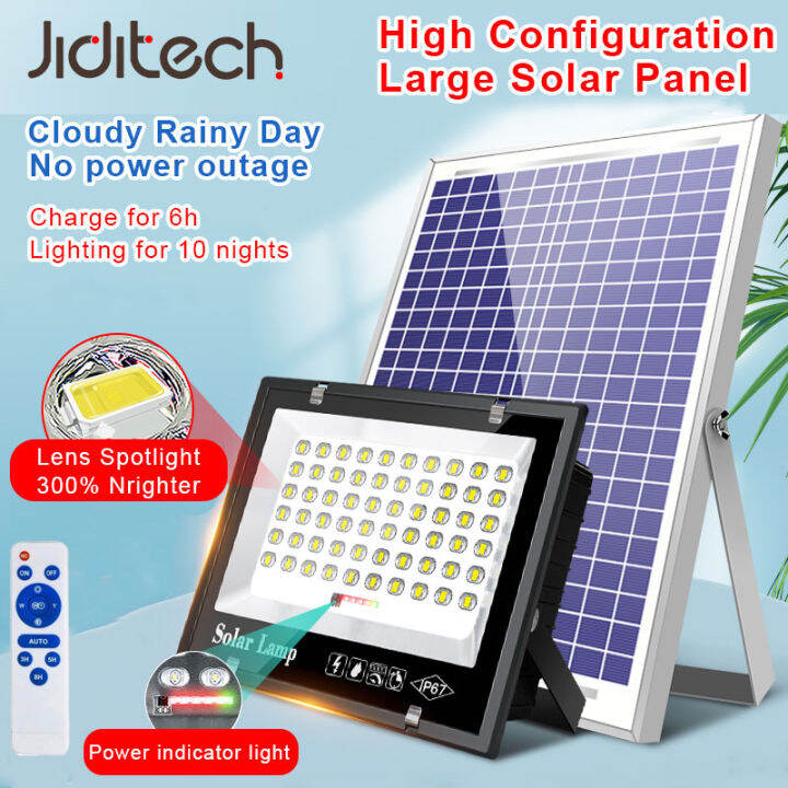 Jiditech 60W 100W 150W 200W 400W Solar Light Solar Flood Light Heavy ...