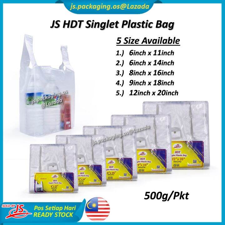 JS HDT Plastic Singlet Bag White Semi Transparet/Singlet Plastic Bag ...