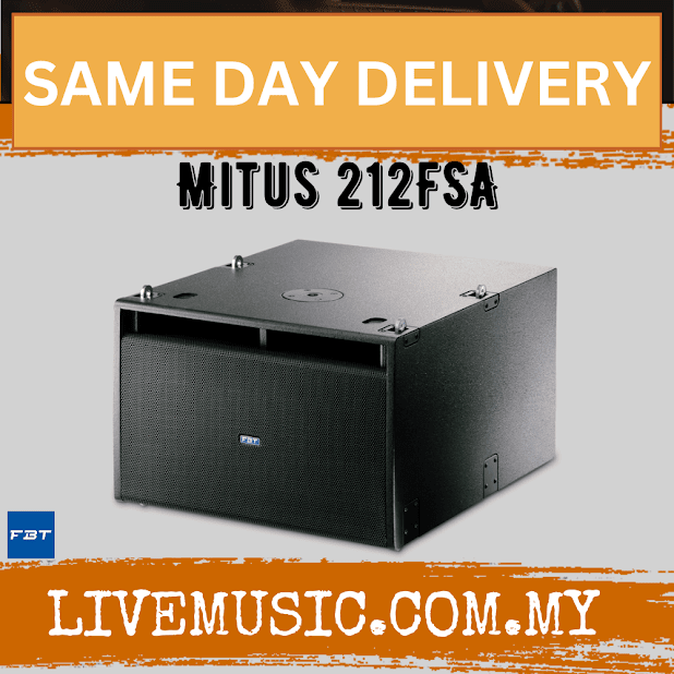FBT MITUS 212FSA 2x12" 2400W Powered Line Array Subwoofer ( MITUS ...