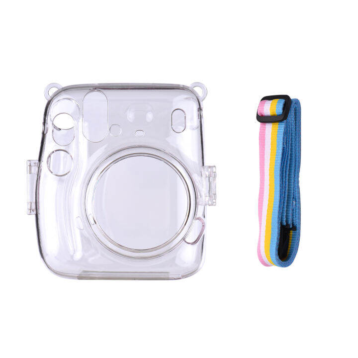 BO YIN Instant Camera Transparent Protection Case with Rainbow Lanyard ...