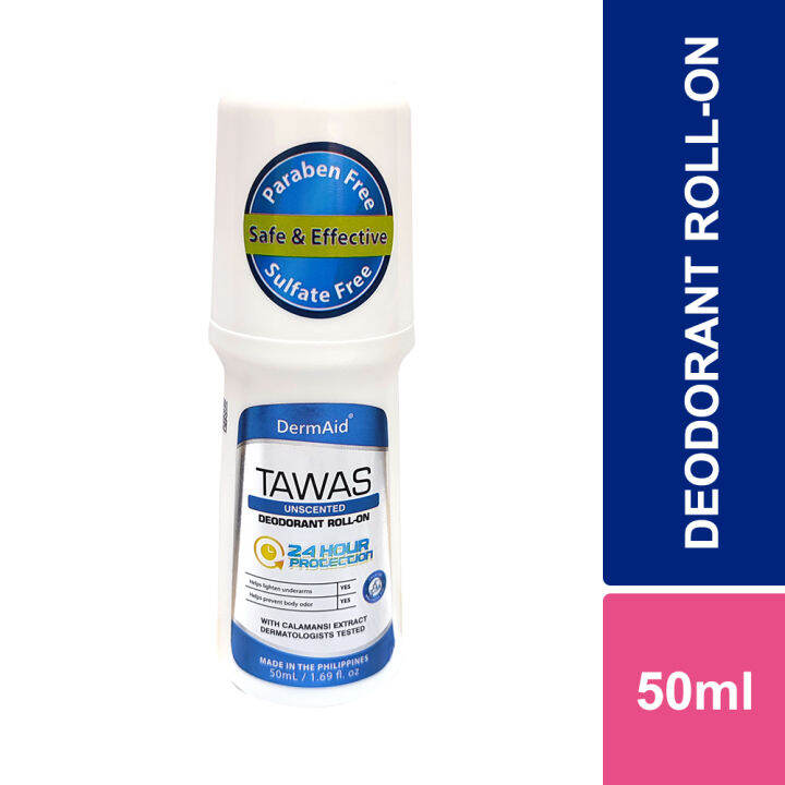 DermAid Unscented Tawas Deodorant Roll-On Calamansi Extract 50ml ...