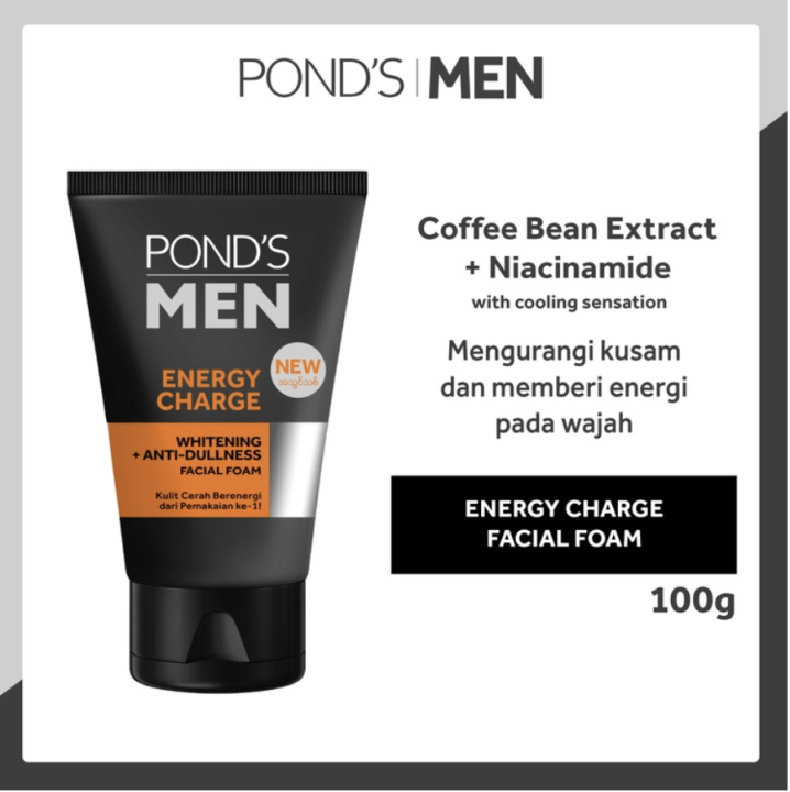 Ponds Men Energy Charge Facial Foam - 100 gram | Lazada Indonesia