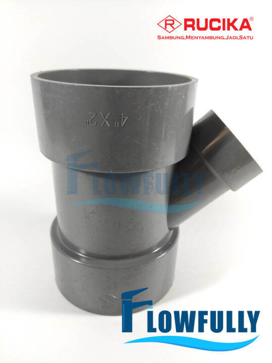 Y BRANCH D 4 x 2 inch RUCIKA PVC TY 45 derajat Y 45° | Lazada Indonesia