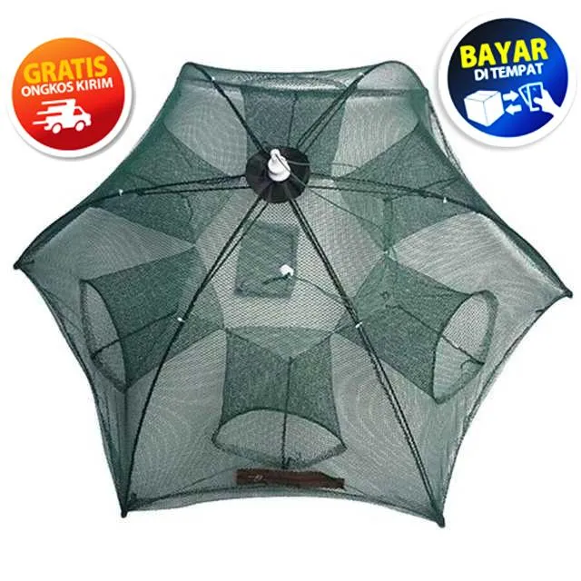 Keramba Jaring Pancing Ikan Udang dan Kepiting Hexagonal 6 Hole Fishing ...