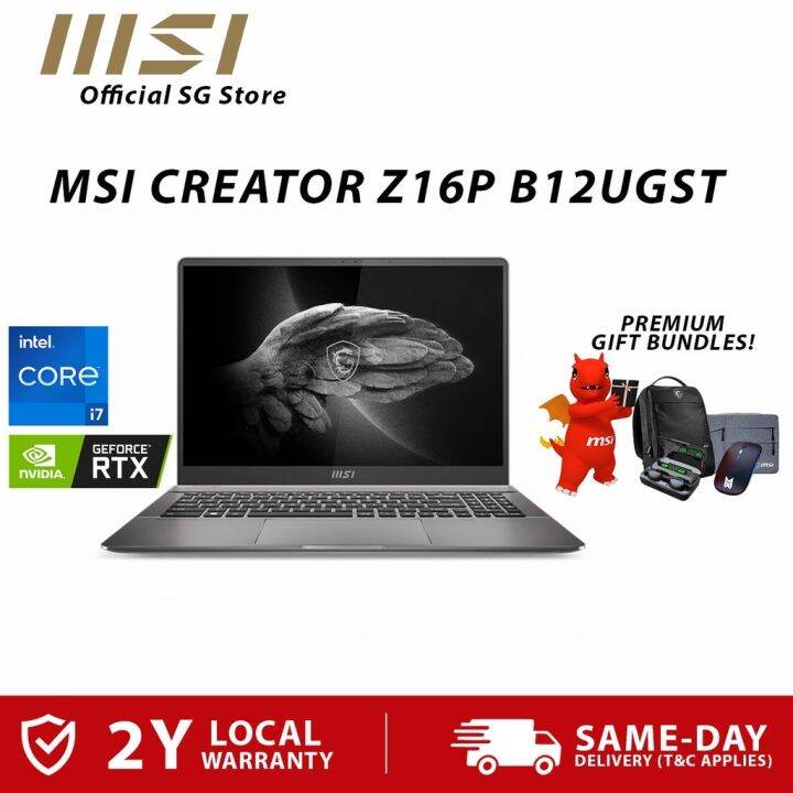 [Ready Stock] 12th Gen MSI Creator Z16P B12UGST-002SG Laptop - i7-12700H RTX 3070Ti 16 QHD Touch ...
