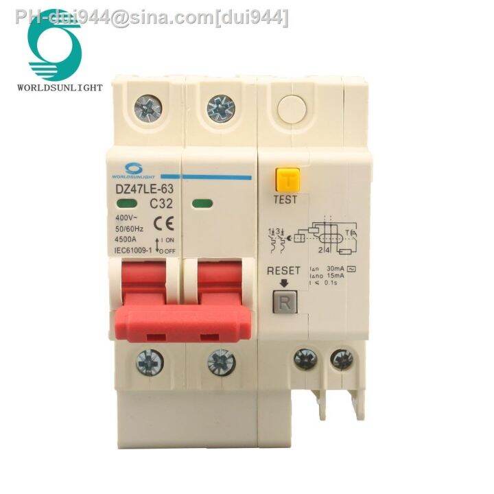 RCD RCCB Residual Current Circuit Breaker With Lightning Protection Leakage Surge Protector SPD ...