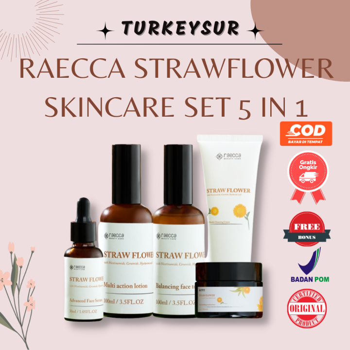 Raecca Strawflower Skincare Set 5in1 | Lazada Indonesia