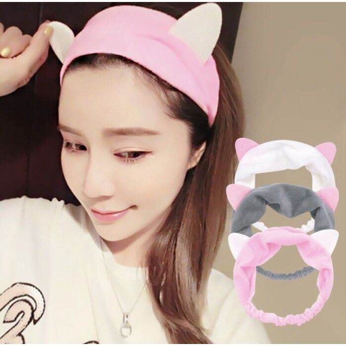 Bando Model Telinga Kucing untuk cuci muka | Lazada Indonesia