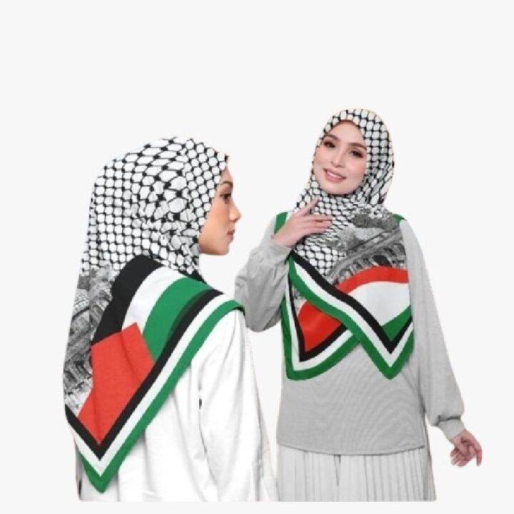 Kerudung Palestina Voal Laser Cut / Plasetina Premium | Lazada Indonesia