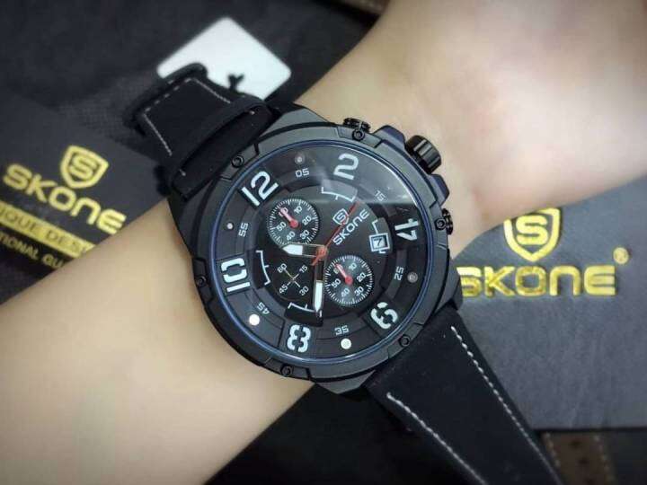 9 O'Clock ใหม่...นาฬิกาแฟชั่น Skone (สโคเน่) แท้ งานดีไซด์หนัง เรียบหรู ...