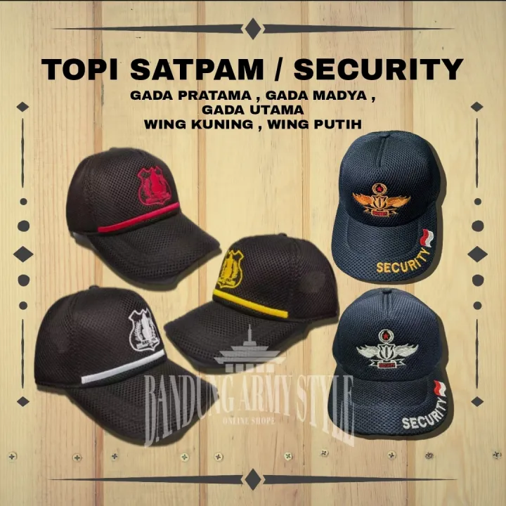 TOPI SECURITY MODEL BARU PDH PDL PELINDUNG KEPALA TOPI PETUGAS KEAMANAN ...