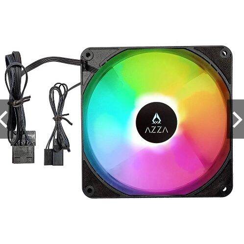 AZZA Fan Case 140mm Rainbow RGB with B4P (Molex) & 3Pin Reset Sync (No ...