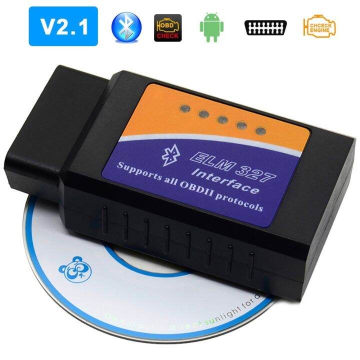 Car Diagnostics Tool ELM327 V2.1 OBD 2 Bluetooth Scanner OBDII Code ...