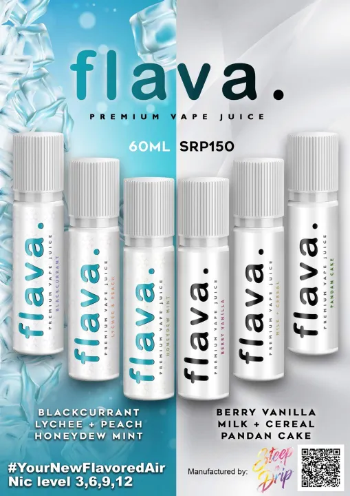 FLAVA BY STEEP N DRIP 6MG / 60ML / BERRY VANILLA / PANDAN CAKE / MILK ...