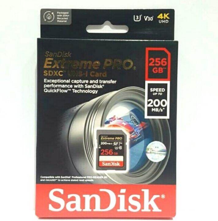 SD CARD SANDISK EXTREME PRO 256GB SPEED UP TO 200MB/S | Lazada Indonesia