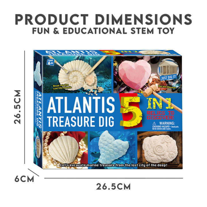 Excavation Archeology Toy [Atlantis] Treasure Digging Discovery Science ...